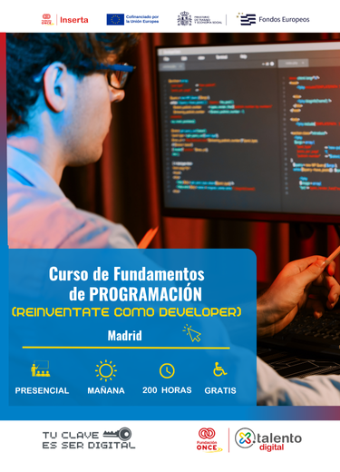 FUNDAMENTOS DE PROGRAMACIÓN (REINVENTATE COMO DEVELOPER). MADRID | Por Talento Digital